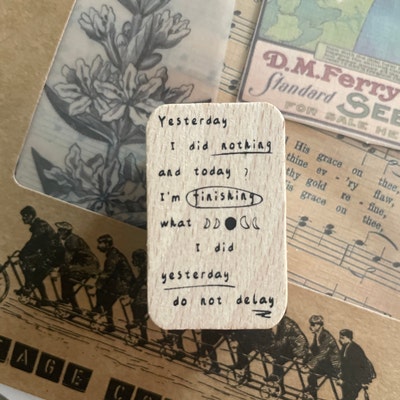 Words and Phrases Wooden Stamps, Poem and Motivational Quote Rubber ...