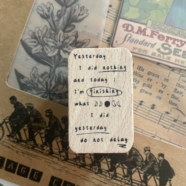 Words and Phrases Wooden Stamps, Poem and Motivational Quote Rubber ...