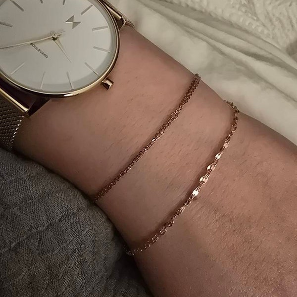 14K Gold Glitter Chain Y Drop Necklace, Flat Link Chain Y-drop Chain ...