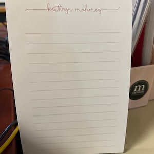 Personalized Script Notepad, Simple and Elegant Notepad, Personalized ...