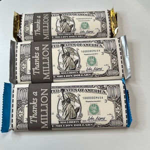 Printable THANK YOU Candy Bar Wrappers-gift Ideas-party Favors ...