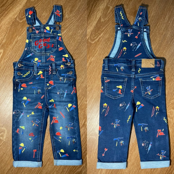 Awesome Dog Chucky Costume Overalls Striped Tshirt Halloween - Etsy
