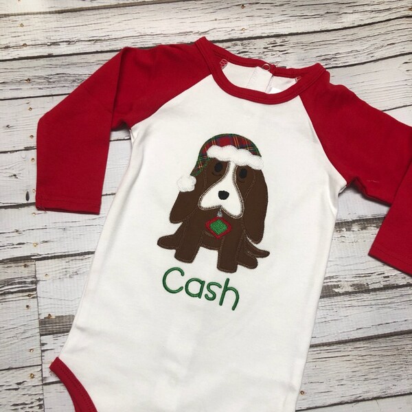 Christmas Dog Applique - Christmas Dog ZZ Applique Design - Dog ...