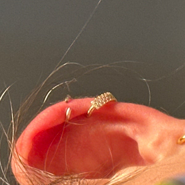 Shell Cartilage Ring, Gold Filled Cartilage Hoop, Mermaid Cartilage ...