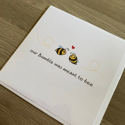 Bumble Dating Card Romantic Anniversary Card or Valentine's Day Card ...
