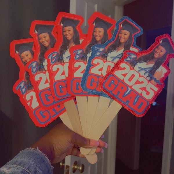 2 Graduation Fan Templates Editable in Canva, 2025 & 2026 Graduation ...