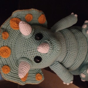 Dino Stacking Toy Crochet Pattern PDF, Amigurumi Triceratops Nursery ...