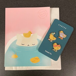 Three Little Ducks Cozy Ducks Enamel Pins Kawaii Enamel - Etsy