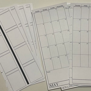 Contacts / Address Book Insert for Filofax, Kikki K, Pellostudio A5, A6 ...