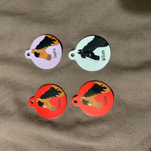 Equestrian Horse ID Tag - Personalised Horse Bridle Tag - Horse Gifts ...