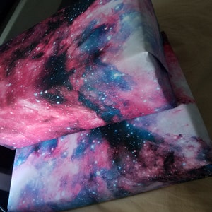 Pink Nebula Wrapping Paper Nebula Gift Wrapping Nebula Wrapping Paper ...