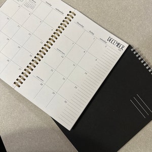 2 Year Large Monthly Spiral Planner Start Any Month / 2 Pages per Month ...