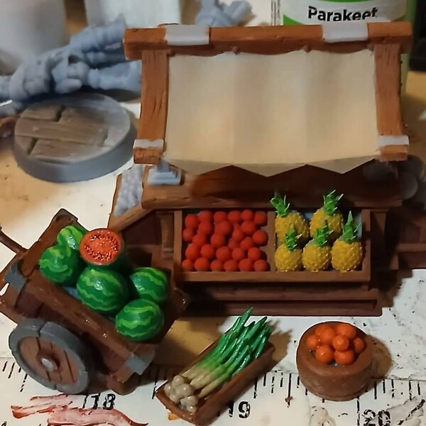 Fruit Seller, Fruit Vendor, Dnd Dungeons and Dragons TTRPG Miniatures ...