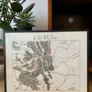 Minnesota Map Hand Drawn Fantasy Map for Home Decor - Etsy
