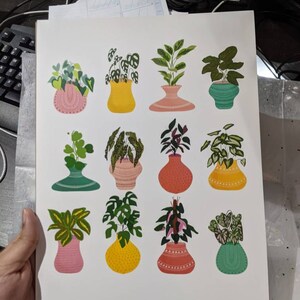 House Plant Art Bohemian Poster Wall Decor Potted Plants - Etsy
