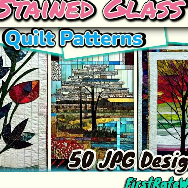 Stained Glass Font Lettering - Complete Alphabet Set | Decorative ...