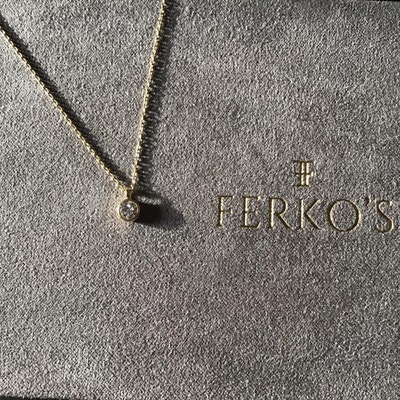 Diamond Solitaire Necklace / Diamond Necklace / Diamond Bezel / Dainty ...