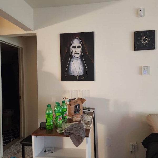 Valak Painting Replica Print Canvas (demon Nun, the Conjuring) - Etsy