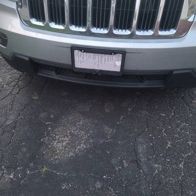 Silver Glitter Drip License Plate, License Plate Frame Custom, Car ...