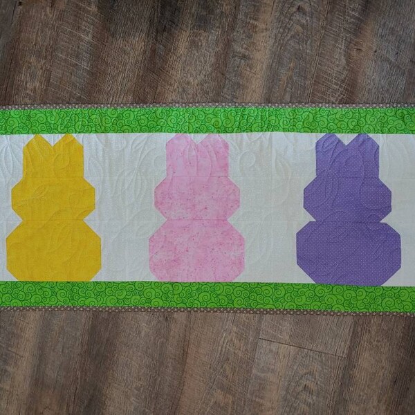 PDF Pattern - Little Bunny Quilt Block Pattern, Easter Quilt Block ...