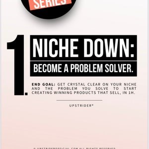 How to Niche Down and Solve Problems Workbook, Find Your Profitable ...