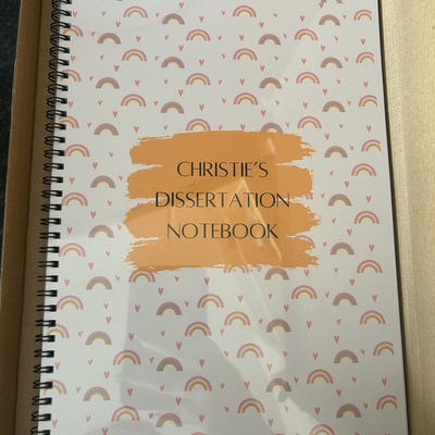 Personalised Dissertation A4 Notebook Dissertation Journal Dissertation ...