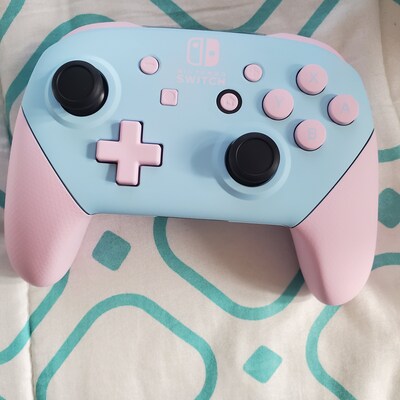 Custom Baby Pastel Blue and Pink Nintendo Switch Pro Controller - Etsy