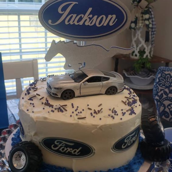 Inspired Mustang Cake Topper | Inspired Ford Cake Topper | Car Cake ...