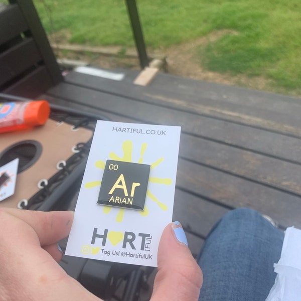 Personalised Periodic Table Element Enamel Pin | Customised Gift - Etsy