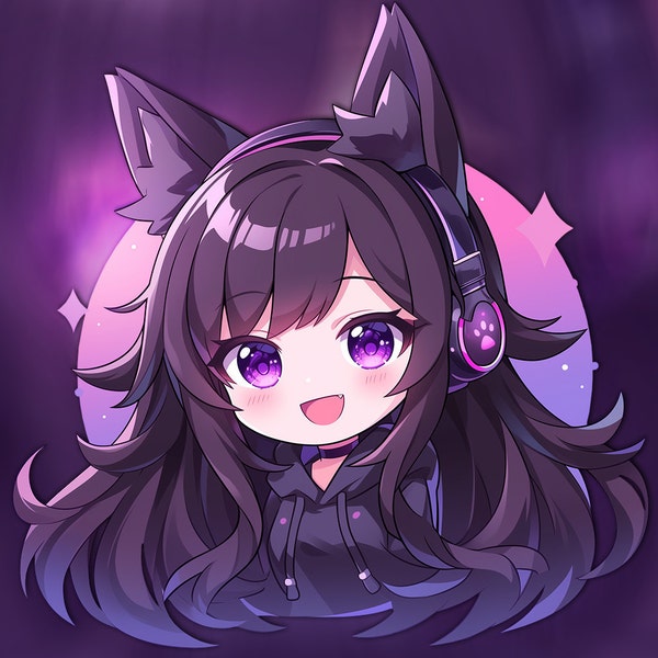 Twitch Stream Scenes Cute Cat Animated Avatar Cat Twitch Overlay ...