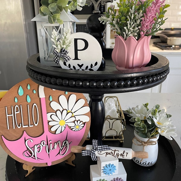 Spring Tiered Tray Decor Bundle, Spring Decorations for Home, Spring ...