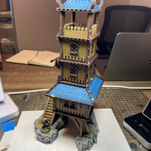 Underdark Keep, Dark Elf, Tower Keep, Dnd Terrain, Tabletop Scenery - Etsy