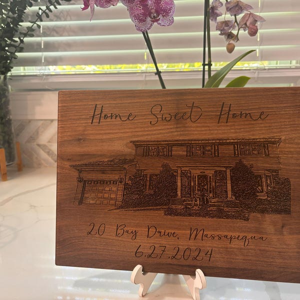 Our First Home, New Home Gift, Housewarming, Custom House Engraved ...