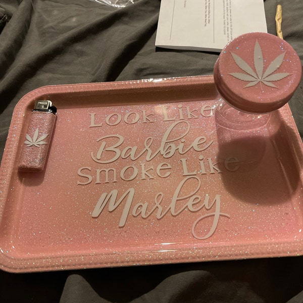 Rolling Tray, Weed Tray, Marijuana Rolling Tray, Glitter Tray Set, Weed ...