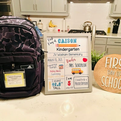 Back to School Kids Printable Sign First Day of School Editable INSTANT ...