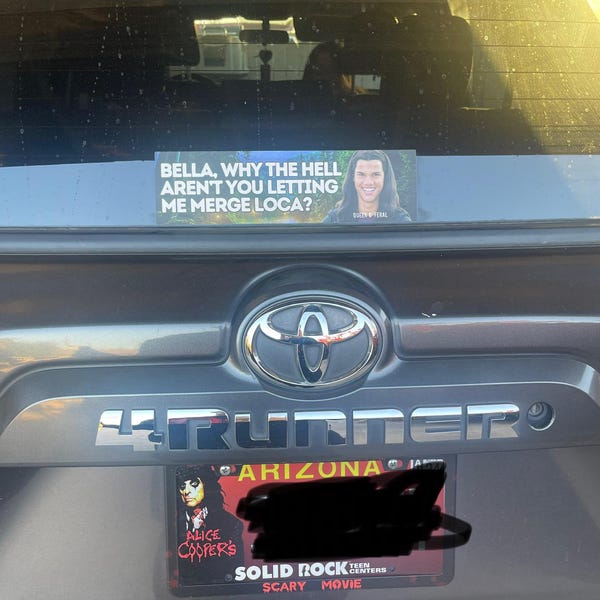 Funny Twilight Bumper Sticker, Unhinged Bumper Sticker, Funny Bumper ...