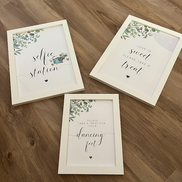 Editable No Shot No Entry Sign/ Greenery Floral Wedding No Shot No ...