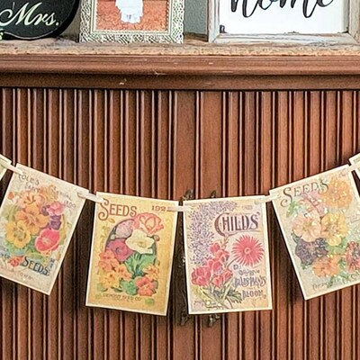 PRINTABLE Spring Seed Packets Banner Springtime Bunting Spring Decor ...