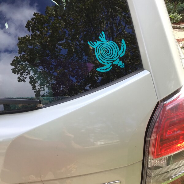 Spiral Shell Turtle Vinyl Decal / Rub on Sticker - 14 Colors Available ...