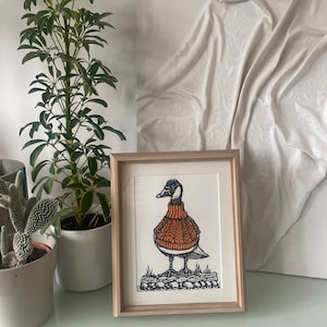 Magpie in Fez Handmade Linocut Bird Art Print - Etsy