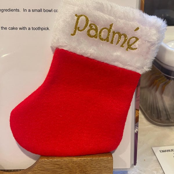 Personalized Mini Christmas Stockings, Plush Traditional Mini Stocking ...