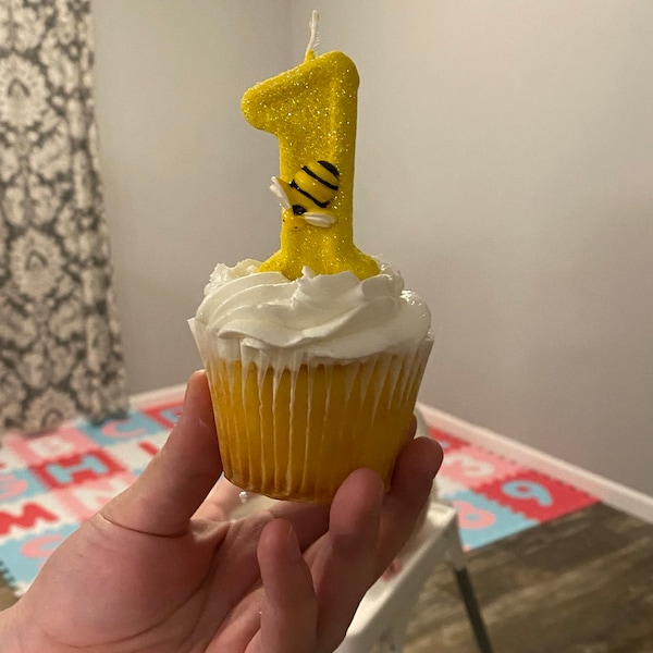 Bee Birthday Candle, Bumblebee Party Decor, Bumble Bee Party Decor ...