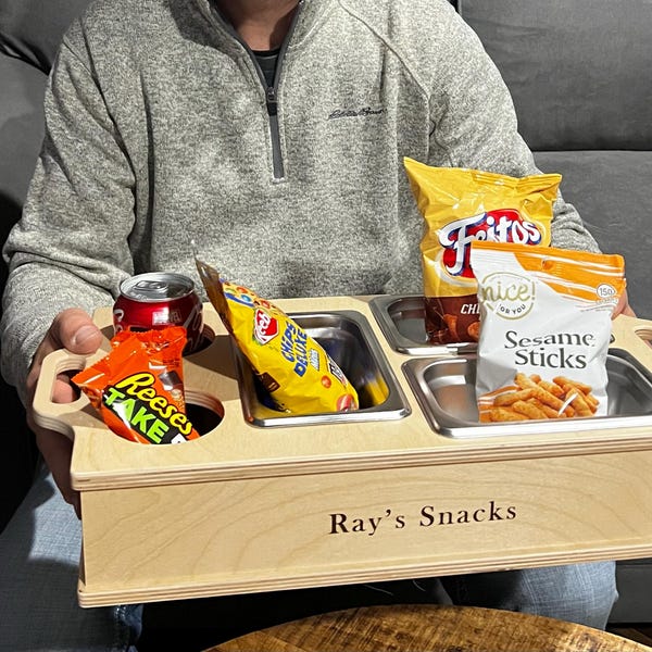 Personalized Couchbar Box Drink and Snack Holder for Sofa - Snack Bar ...