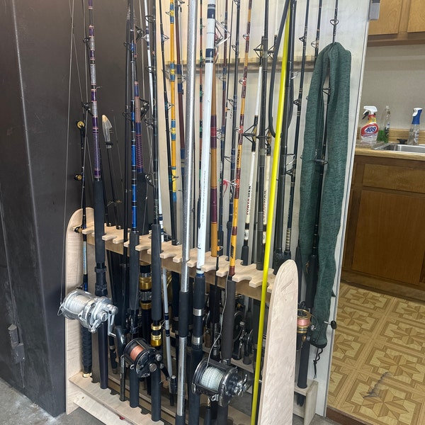 Fishing Rod Stand, Rod Organizer, Rod Showcase, Rod Storage, Spinning ...