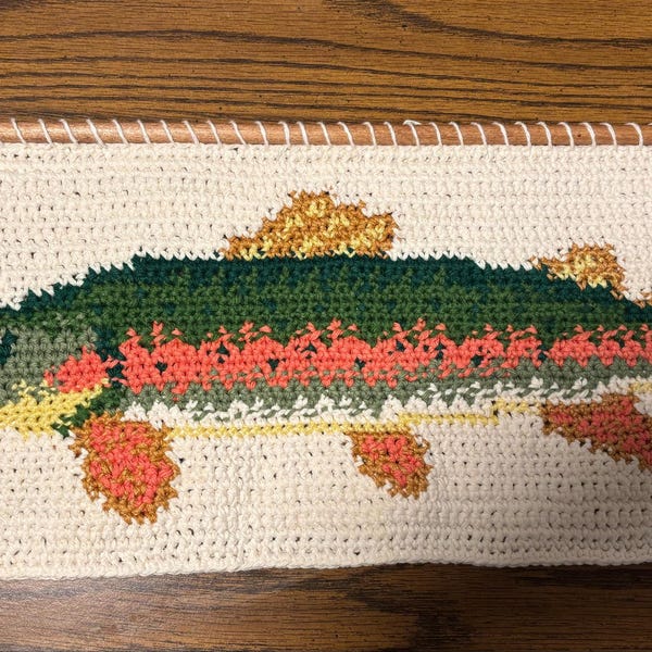Salmon Run Crochet Wall Hanging Pattern PDF || Tapestry Crochet Pattern ...