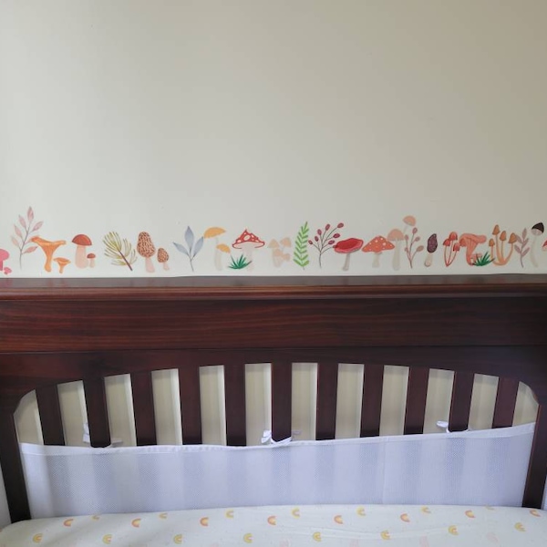 Magical Woodland Mushrooms Wall Decals Set,nursery Wall Decal,kids Room ...