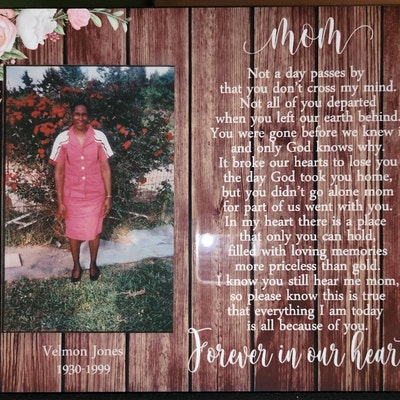 Loss of Mom Gift / Loss of Mother Memorial Frame / Sympathy Gift ...