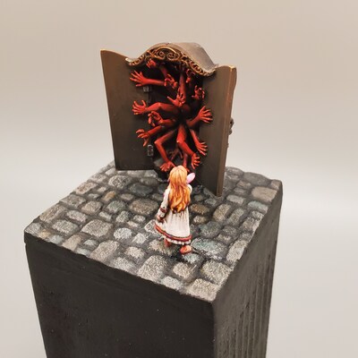 Little Girl Dark Child Miniature 3D Resin Printed 28-32mm Tabletop ...