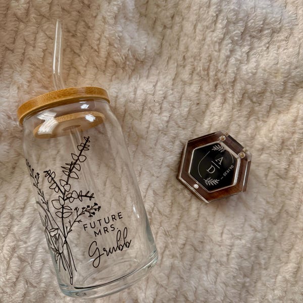 Gold Glass Scan to Bless QR Sign - Scannable Acrylic Sign, Wedding ...