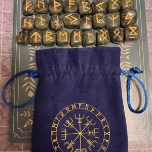 Rune Stones Gift Set Includes 21 Page Guide Book and Free Satin Lined ...